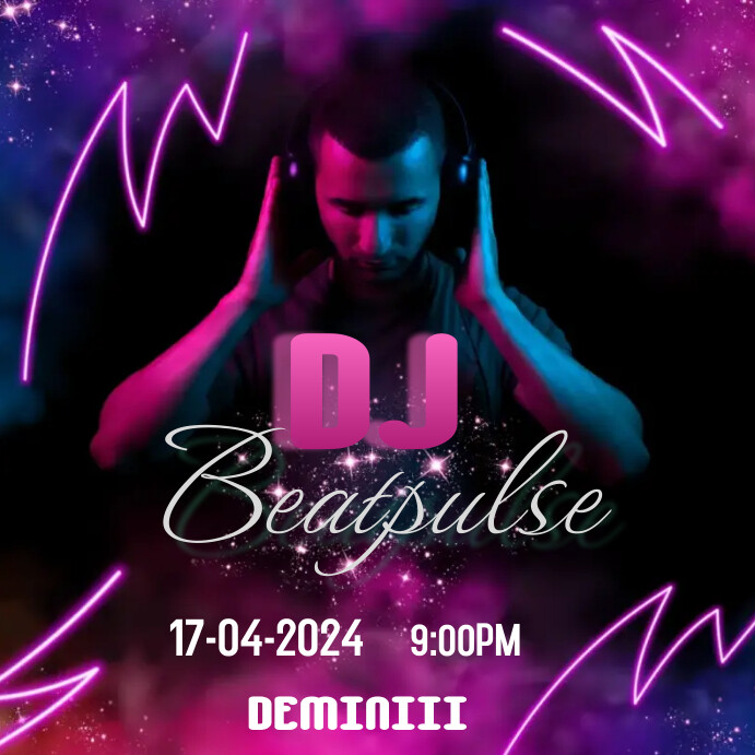 DJ Music Party announcement Flyer Template | PosterMyWall
