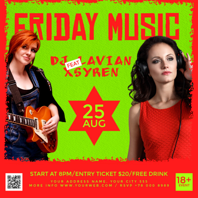dj music party flyer template | PosterMyWall