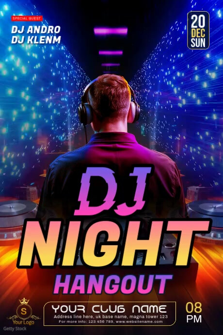 DJ Night Banner Template | PosterMyWall