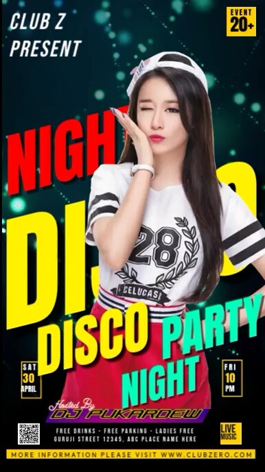 dj night club bar party flyer Template | PosterMyWall