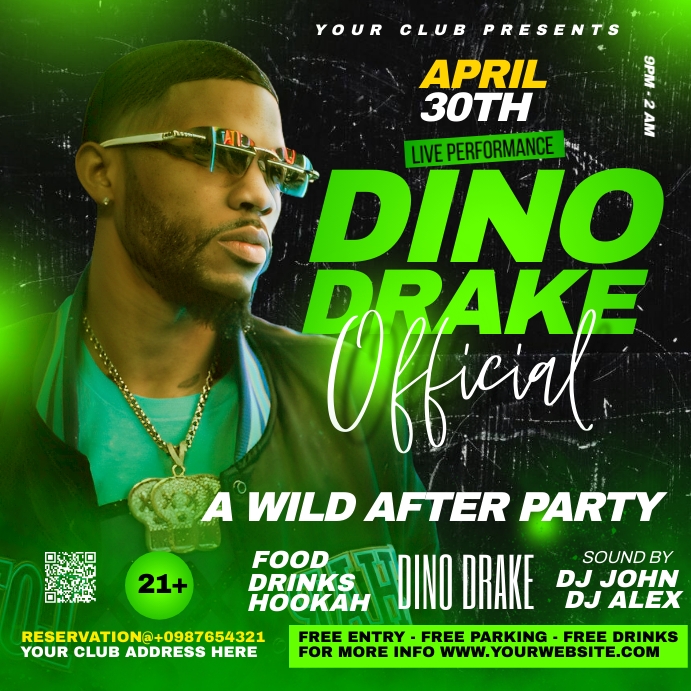 dj night club bar party flyer Template | PosterMyWall