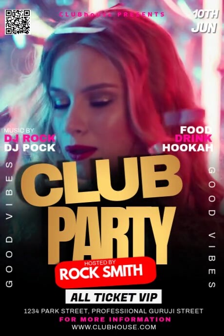 dj night club bar party flyer Template | PosterMyWall