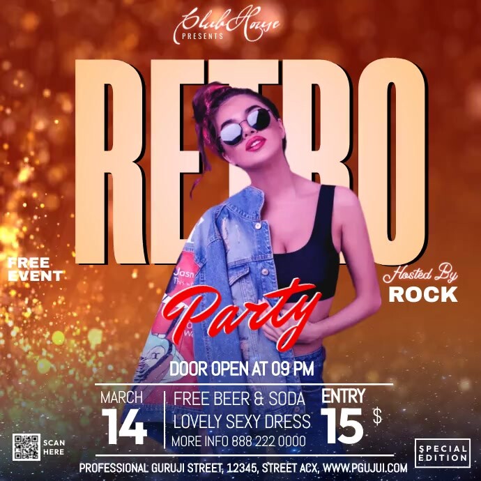 dj night club bar party flyer Template | PosterMyWall