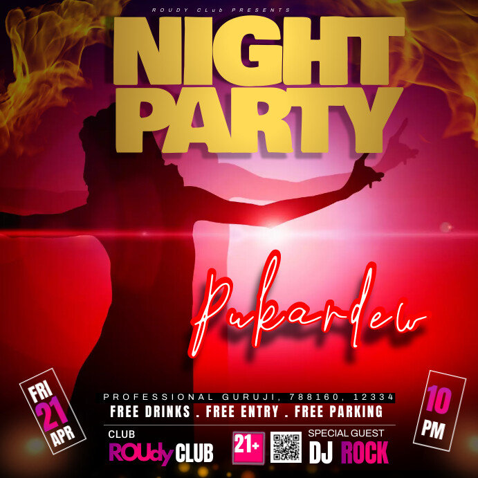 Dj night club bar party flyer Template | PosterMyWall