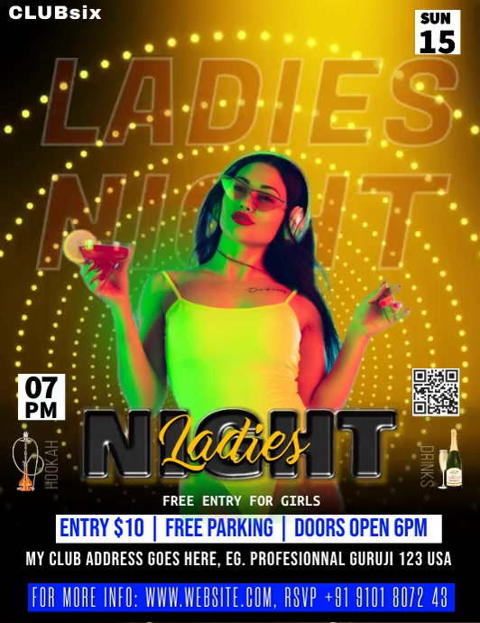 dj night club bar party flyer Template | PosterMyWall