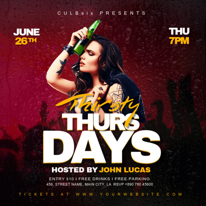 dj night club bar party flyer Template | PosterMyWall