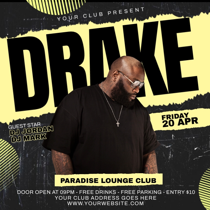 dj night club bar party flyer Template | PosterMyWall
