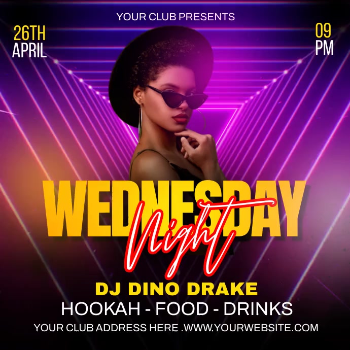 dj night club bar party flyer Template | PosterMyWall