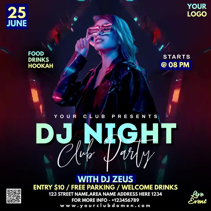 Copy of DJ NIGHT CLUB PARTY | PosterMyWall