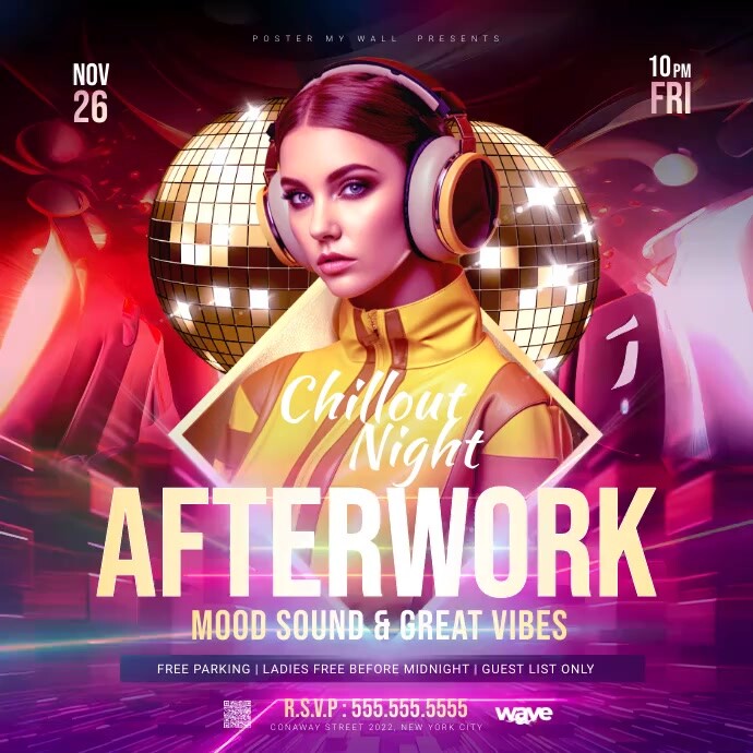 Dj Night Club Party Instagram Ad Template | PosterMyWall