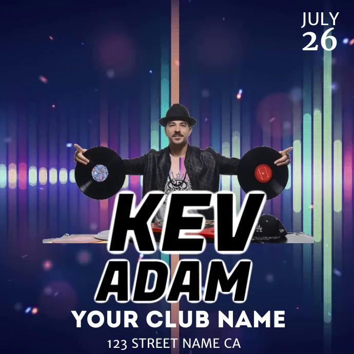 Dj Night Club Party Template | PosterMyWall