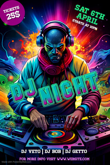 DJ night Template | PosterMyWall