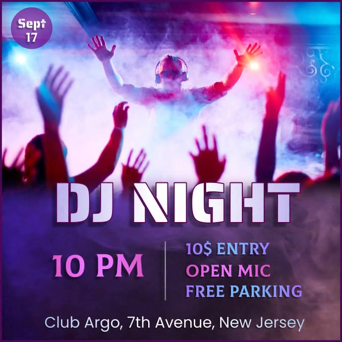 dj night Template | PosterMyWall