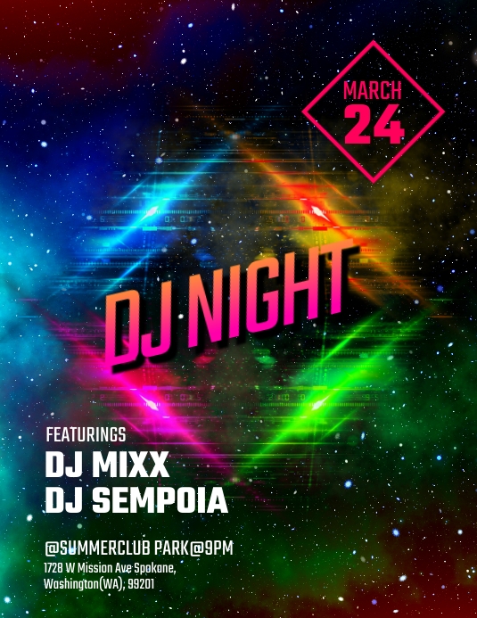 DJ Night Flyer Template | PosterMyWall