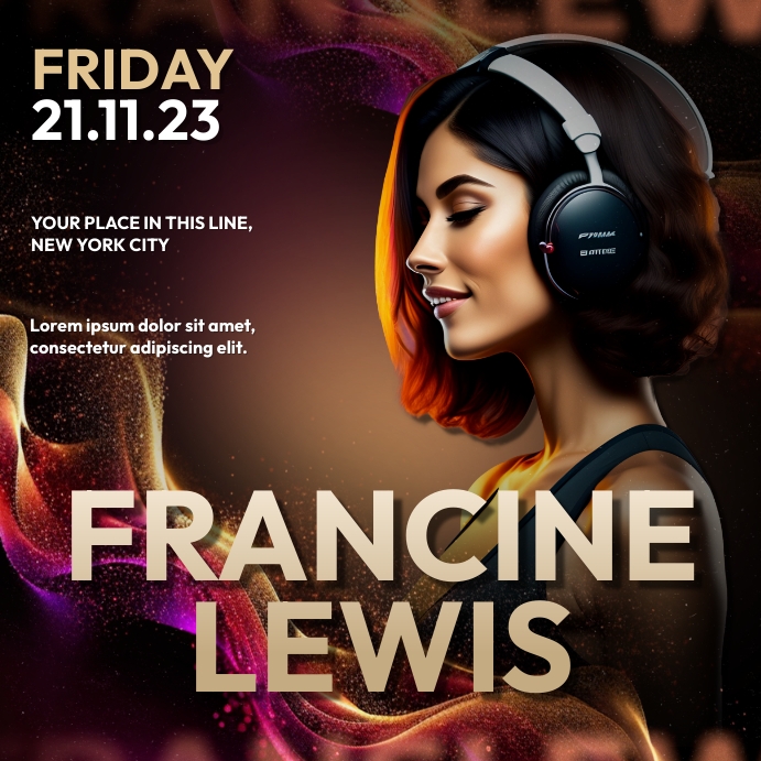 Dj Night Party Ads Template | PosterMyWall