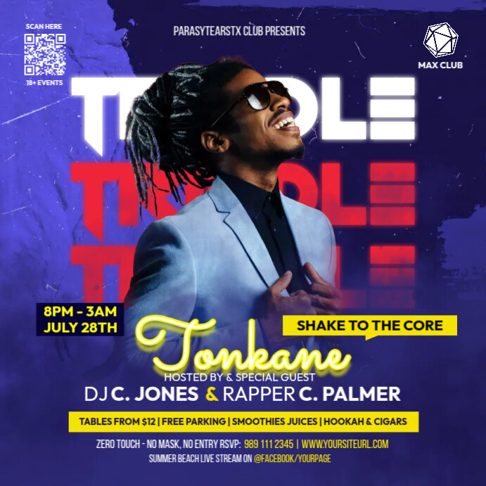 Modèle Dj Night Party Ads | PosterMyWall