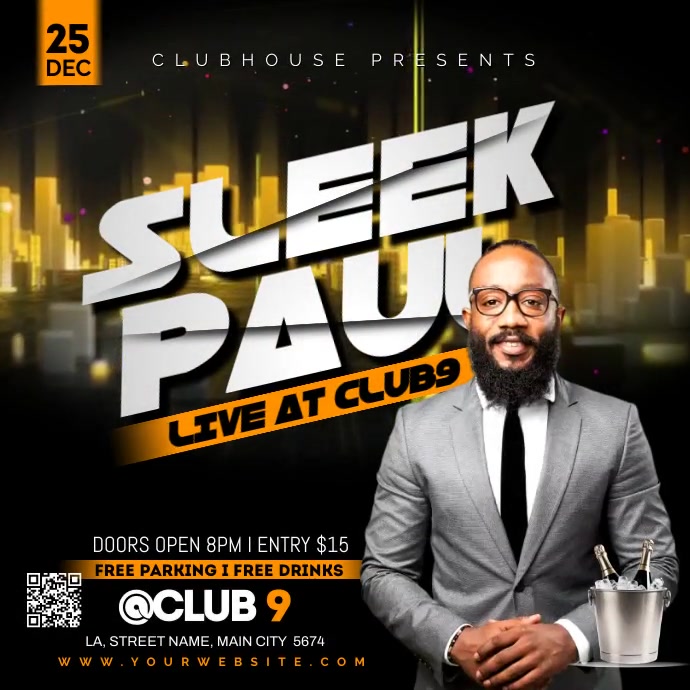 DJ NIGHT PARTY CLUB POSTER FLYER Template | PosterMyWall