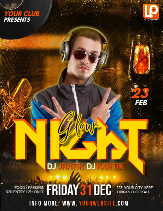 Dj Night Party Template | PosterMyWall