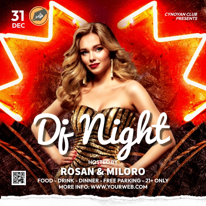 Dj Night Party Template | PosterMyWall