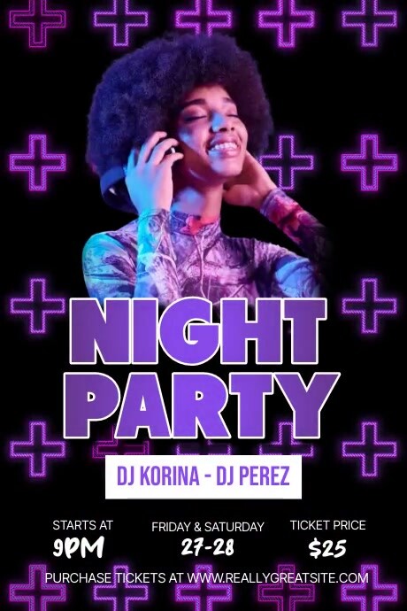 Dj Night Party Template | PosterMyWall