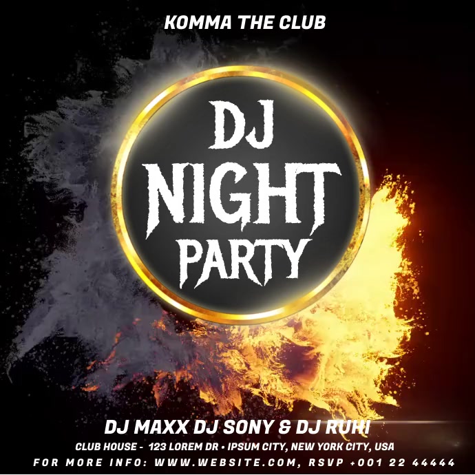 DJ Night Party Template | PosterMyWall