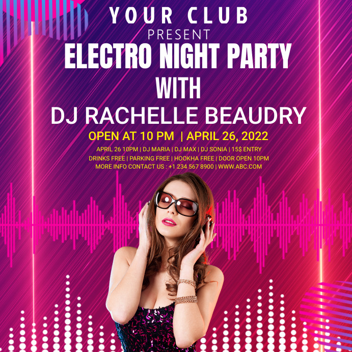 Dj Night Party flyer Template | PosterMyWall