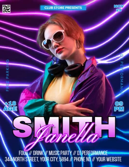 Dj Night Party Video Template | PosterMyWall