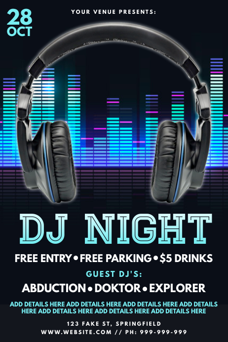 Copy of DJ Night Poster | PosterMyWall