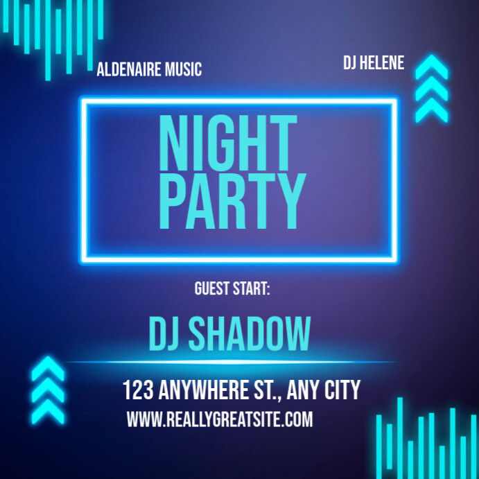 DJ Night Retro Party Template | PosterMyWall
