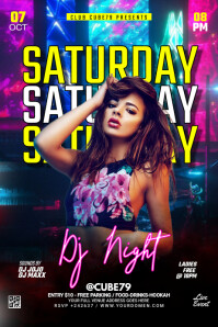 AFTER NIGHT SATURDAY Template | PosterMyWall