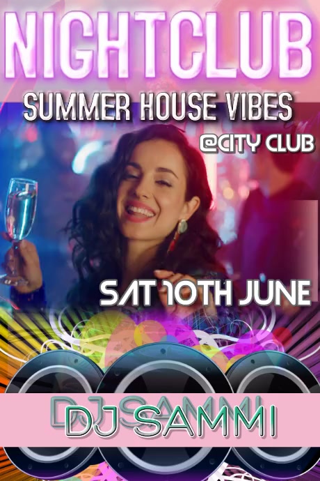 DJ NIGHTCLUB EVENT POSTER | PosterMyWall