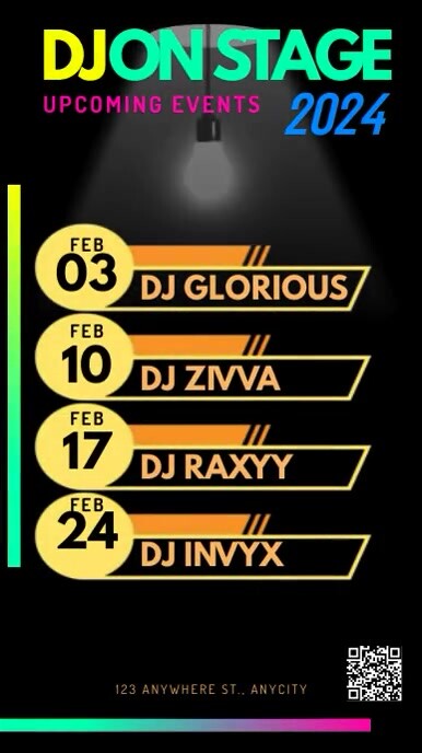DJ on stage upcoming events Template | PosterMyWall
