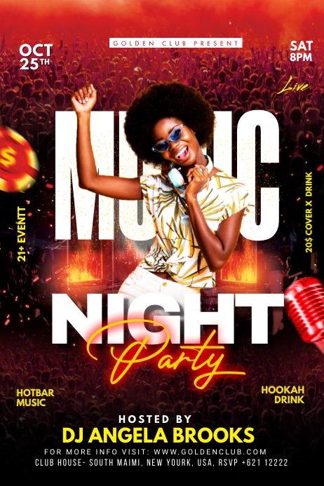 dj party ad Template | PosterMyWall