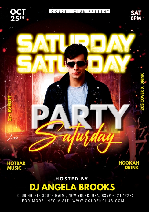 dj party ad Template | PosterMyWall