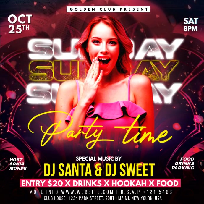 DJ Party Ad Template | PosterMyWall