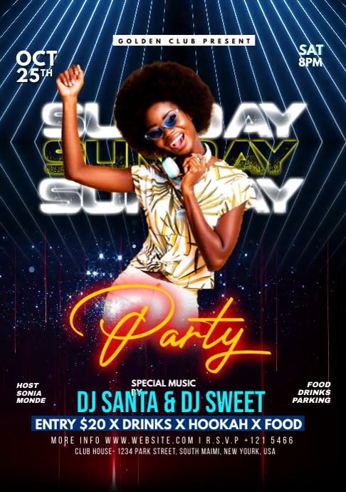 DJ Party Ad Template | PosterMyWall