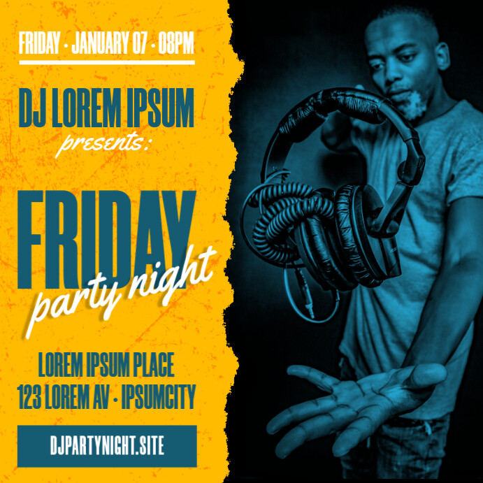 DJ PARTY BANNER Template | PosterMyWall