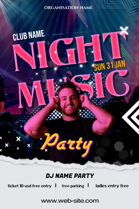 Copy of dj party by postermywall | PosterMyWall