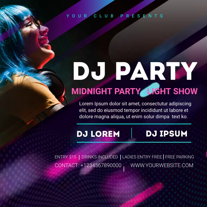 dj party Template | PosterMyWall