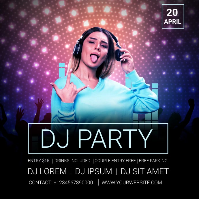 dj party Template | PosterMyWall