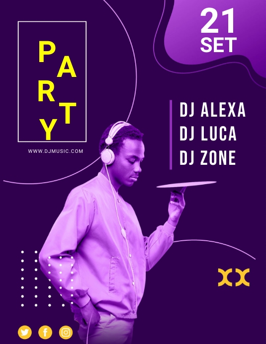 DJ PARTY FLAYER TEMPLATE | PosterMyWall