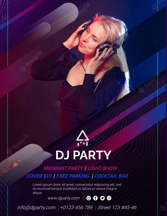 DJ PARTY FLAYER TEMPLATE | PosterMyWall