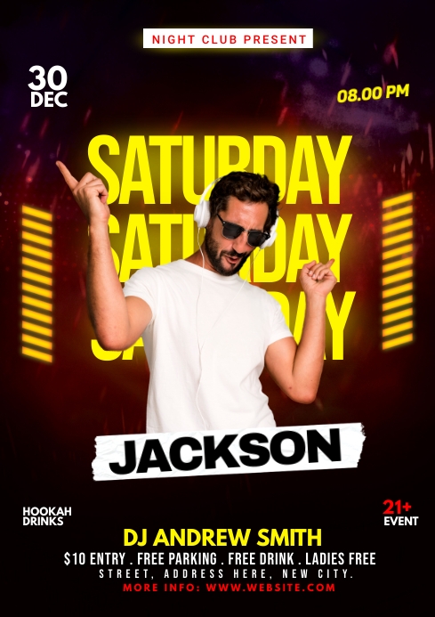 dj party flyer Template | PosterMyWall