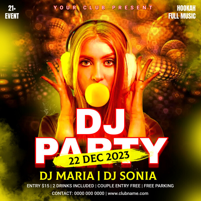 dj party flyer template | PosterMyWall