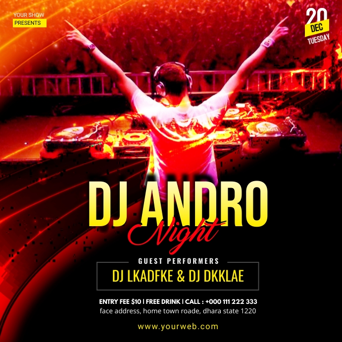 Dj Party instagram post Template | PosterMyWall