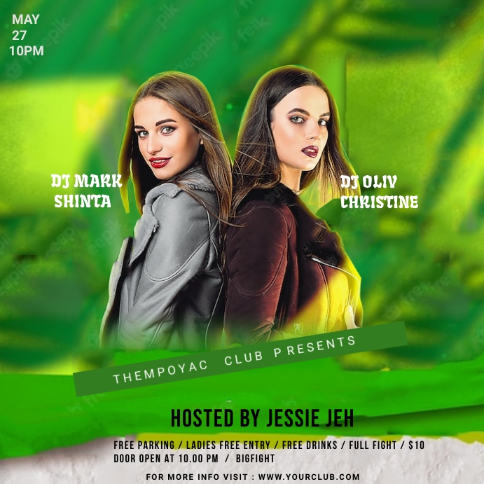 DJ PARTY INSTRAGRAM TEMPLATE | PosterMyWall