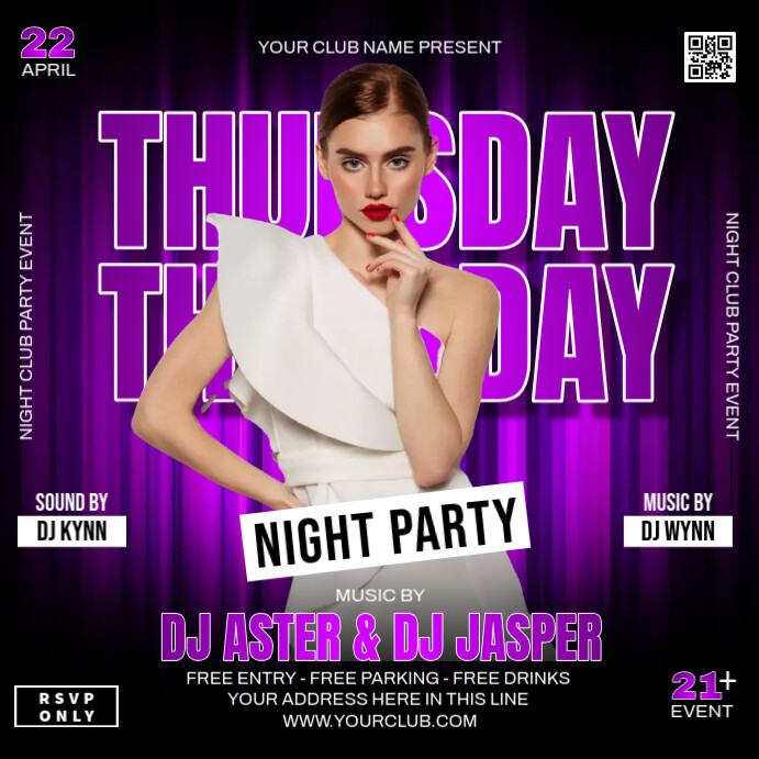 DJ Party Night Template | PosterMyWall