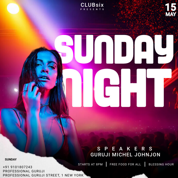 DJ party night instagram post template | PosterMyWall