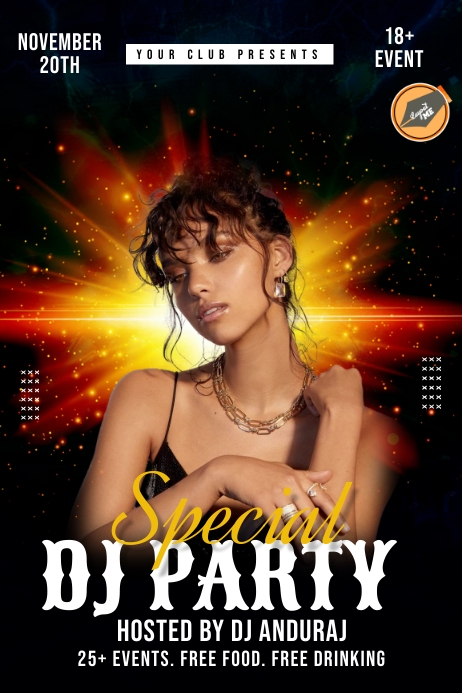 Dj Party Poster Template | PosterMyWall