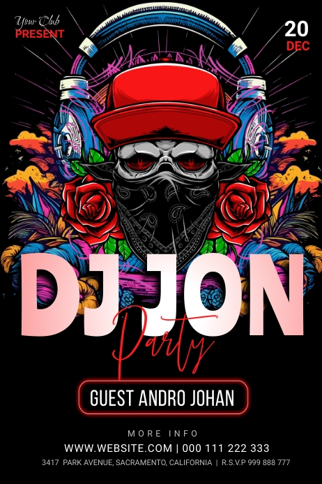 DJ party Poster Template | PosterMyWall